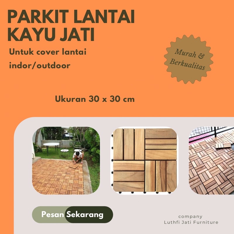 Jual parkit lantai kayu jati, Decking lantai, lantai parkir kayu jati ...