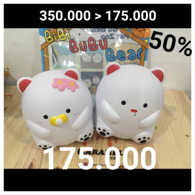 Jual PROMO! Bibi & bubu bear Squishy Licensed By Pat pat zoo (Squishy ...