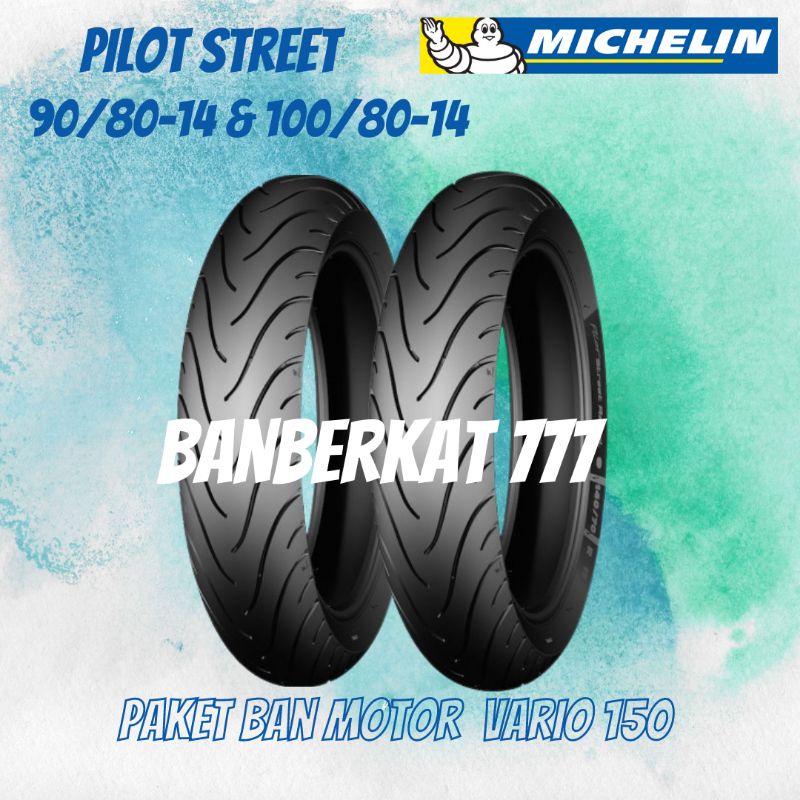 Jual Paket Ban Motor Vario 150 / Michelin Pilot Street 90/80 Ring14 100 ...