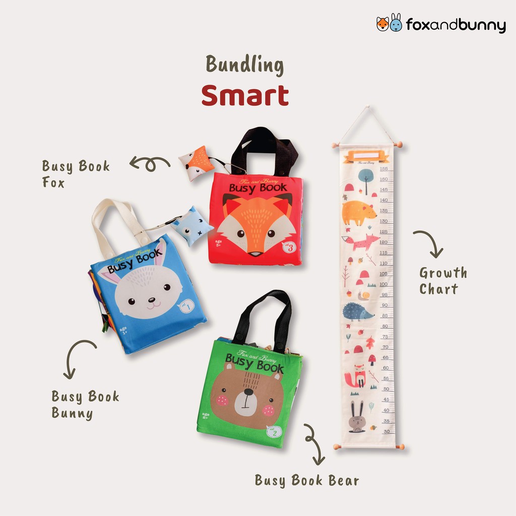 Jual Foxandbunny - SMART Package | Paket 3 Busy Book + Grow Chart ...