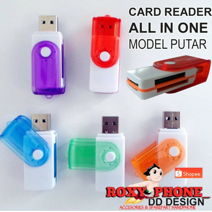 Jual CARD READER PUTAR ALL IN 1 USB READ WRITE | Shopee Indonesia