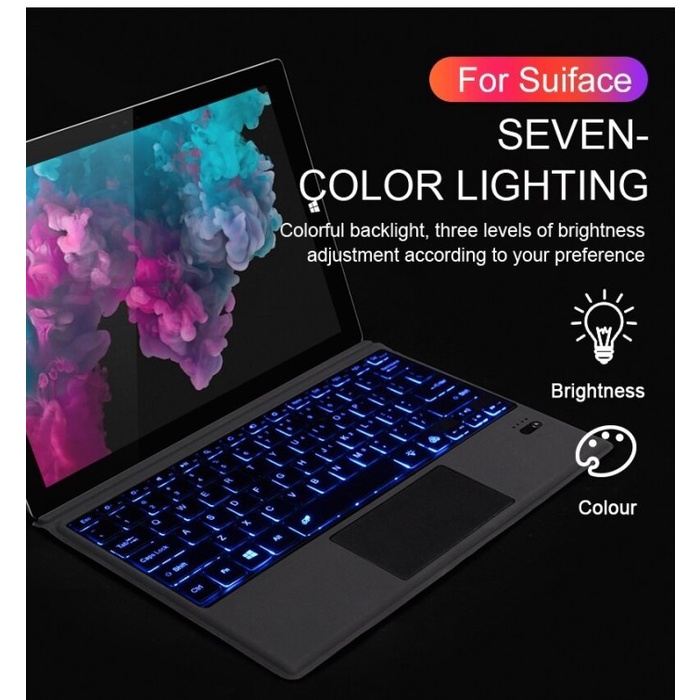 Jual MICROSOFT SURFACE PRO 3 4 5 6 7 BACKLIGHT KEYBOARD WIRELESS ...