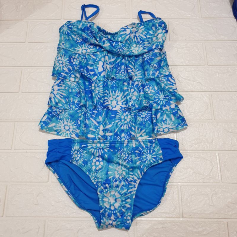 Jual justice swim tankini shade blue | Shopee Indonesia