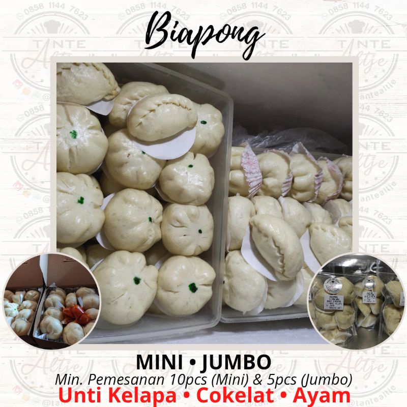 Jual BIAPONG / BAKPAO KUKUS unti kelapa cokelat ayam manis Biapong ...