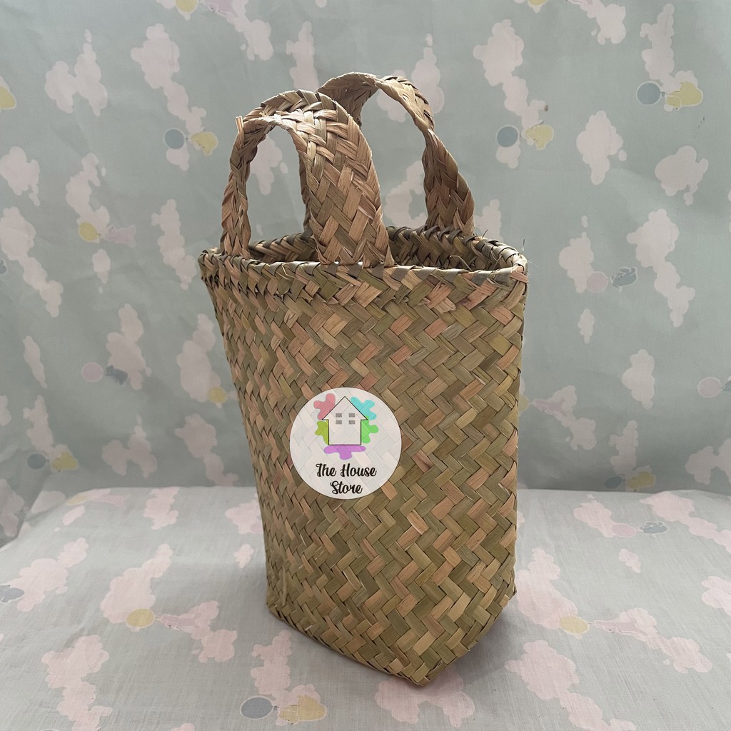 Jual TAS ANYAMAN PANDAN / TAS POT / TAS HAMPERS UKURAN KECIL | Shopee ...