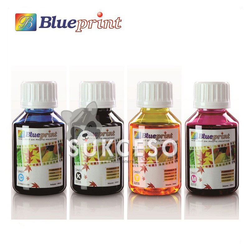 Jual Blueprint Refill Ink For/untuk Canon Black, Cyan, Magenta, Yellow ...