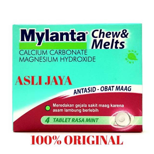 Jual MYLANTA CHEW & MELTS (OBAT MAAG) RASA MINT | Shopee Indonesia