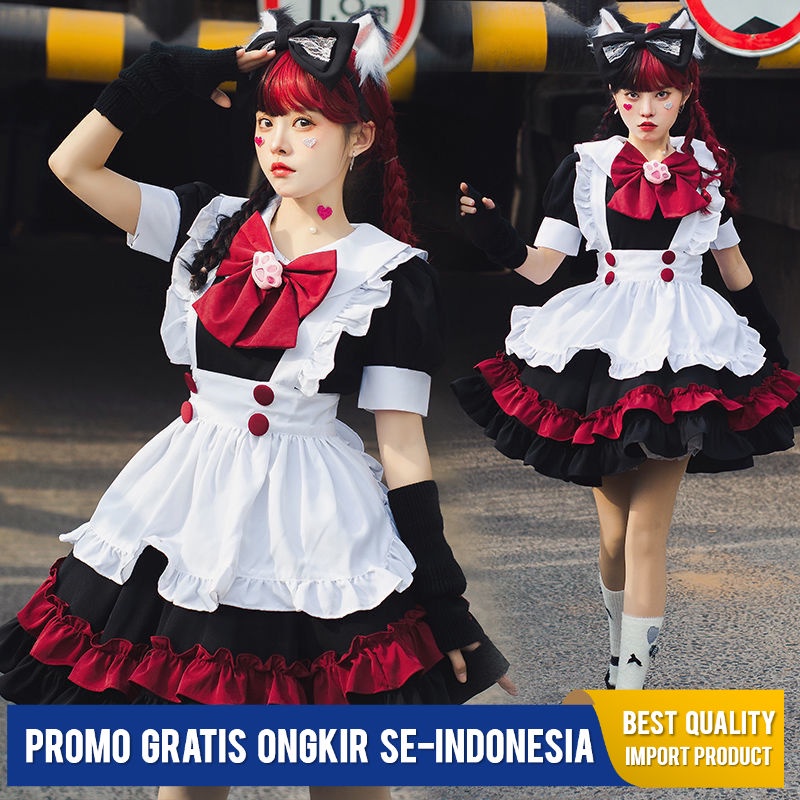 Jual Kostum Cosplay Cos Kostum Kostum Pelayan Set Lengkap Harian Setan ...