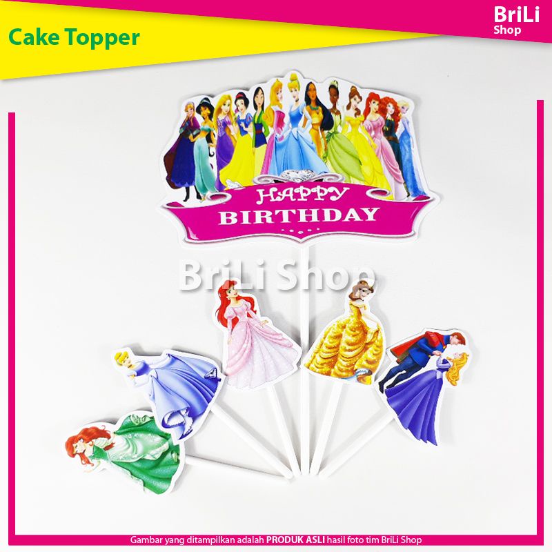 Jual Cake Topper HAPPY BIRTHDAY Princess Hiasan Kue Ultah Ulang Tahun ...
