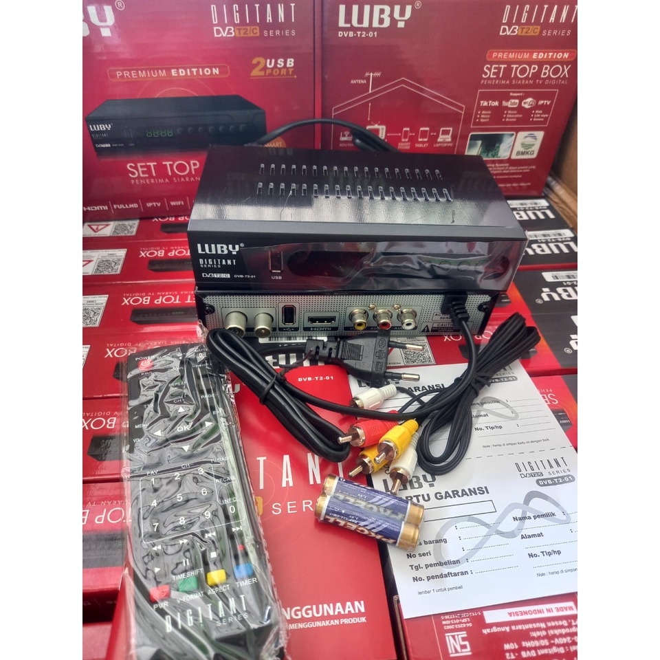 Jual STB TV DIGITAL Set Top Box LUBY DVB T2 LUBY 01 Siaran TV Digital Terestrial Resmi SNI dan ...