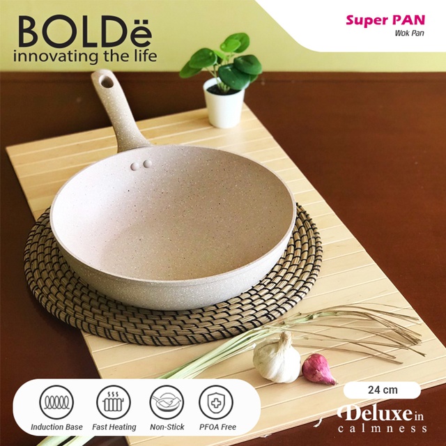 Jual BOLDe Panci / Super Pan Wok Granite Beige 24 cm | Shopee Indonesia