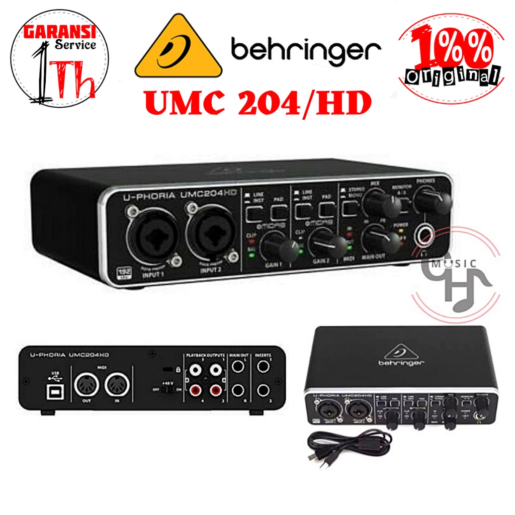 Jual Behringer UMC204/HD Interface with Midas Mic Preamplifier | Shopee Indonesia