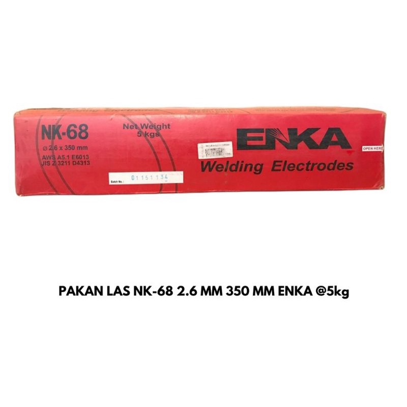 Jual Kawat Las ENKA NK-68 2,6mm x 350mm (5Kg) | Shopee Indonesia