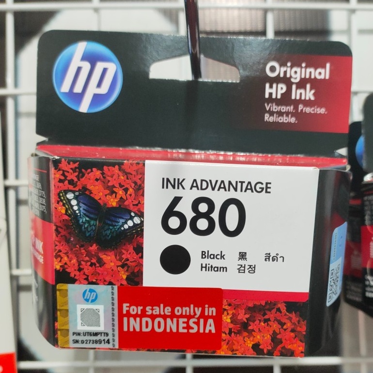 Jual CATRIDGE HP 680 BLACK ORIGINAL / CARTRIDGE HITAM | Shopee Indonesia