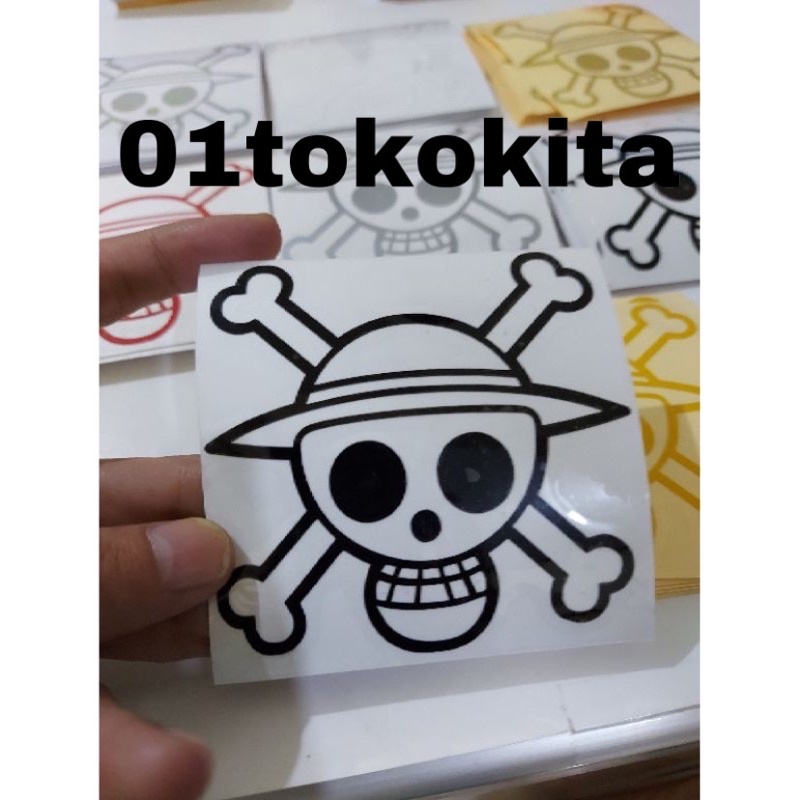 Jual STICKER CUTING LOGO ONE PIECE MOTOR MOBIL HELM LAPTOP CUTTING ...