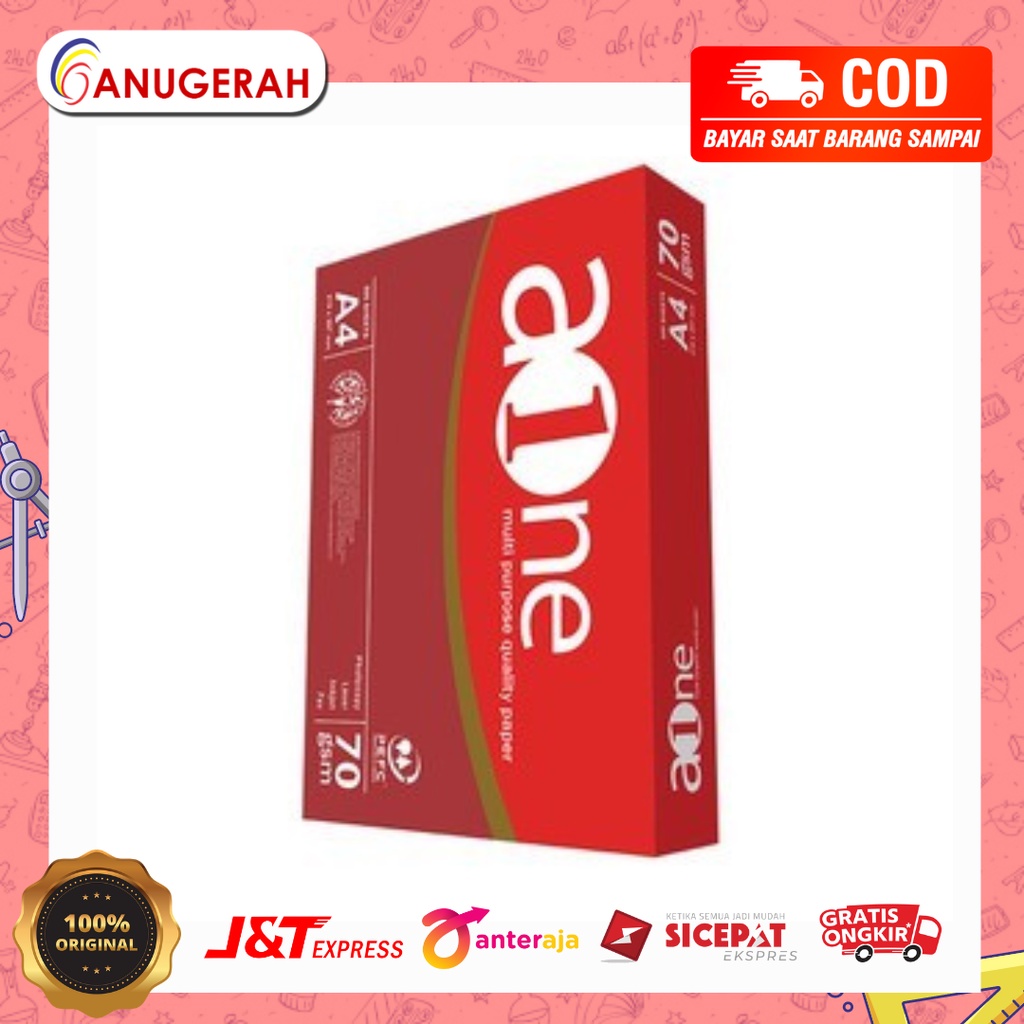 Jual AONE A4 70GR HVS KERTAS PRINT / FOTOCOPY | Shopee Indonesia