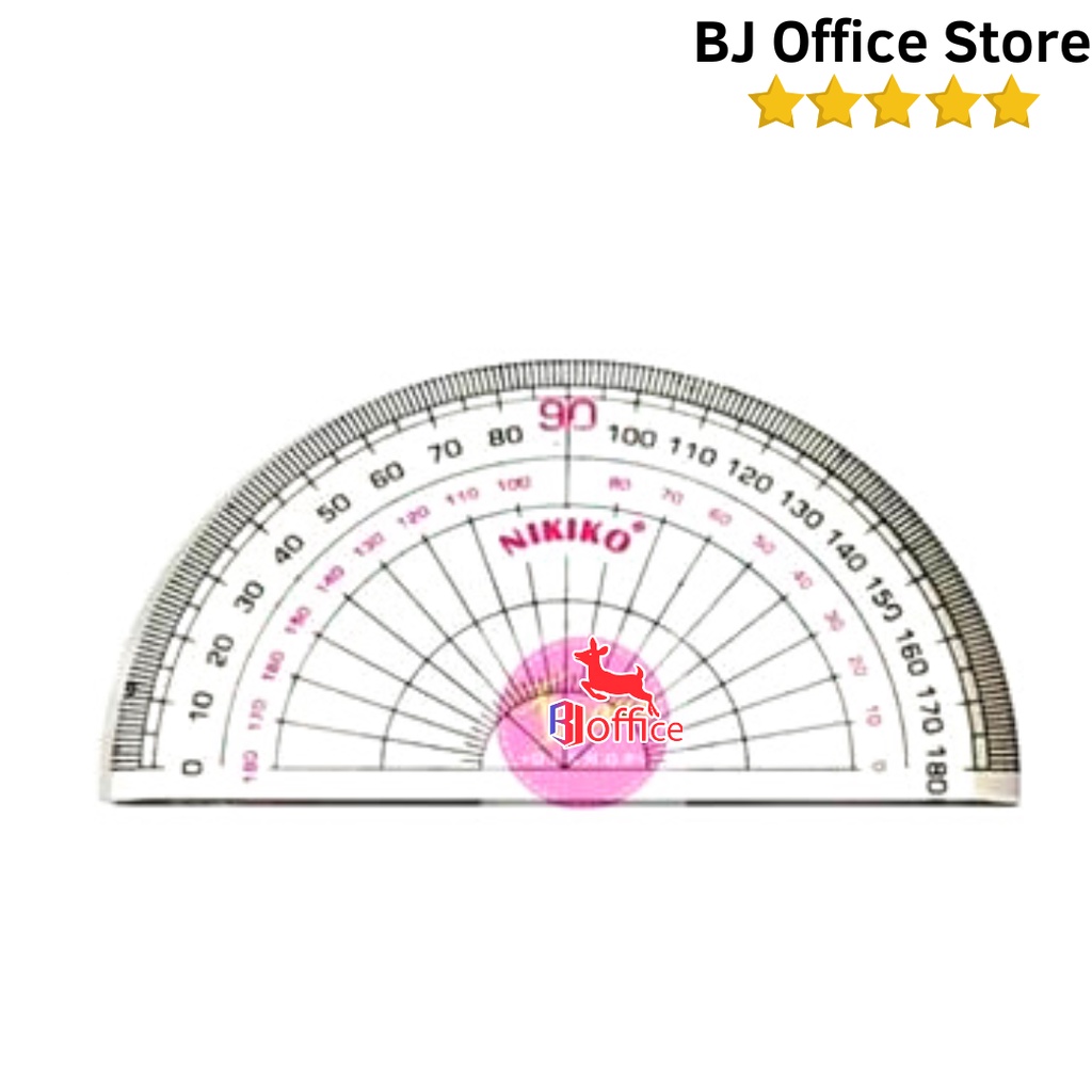 Jual Penggaris Busur Derajat / Protractor 180 Derajat (12 cm) Nikiko | Shopee Indonesia