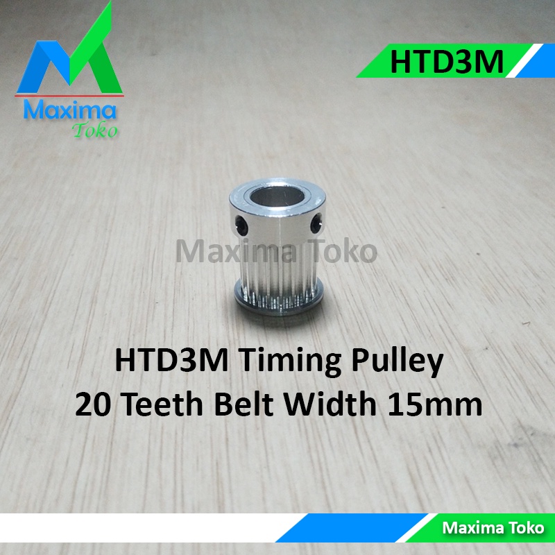 Jual HTD3M Timing Pulley Gigi 20 Teeth Bore 6mm 6.35mm 8mm 10mm 12mm ...