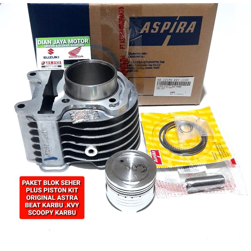 Jual Aspira PAKET BORING PLUS PISTON KIT BEAT KARBU H2-121P0-KVY-1100 ...