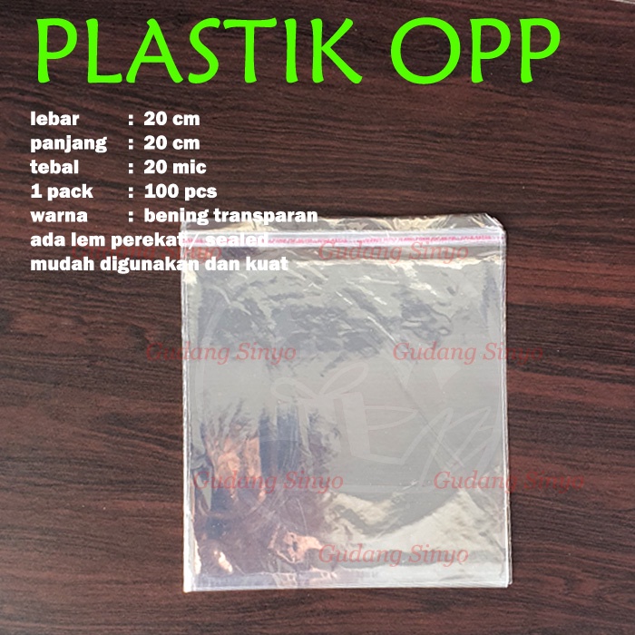 Jual Plastik OPP 20 x 20 cm Dengan Seal Perekat Kuat | Shopee Indonesia