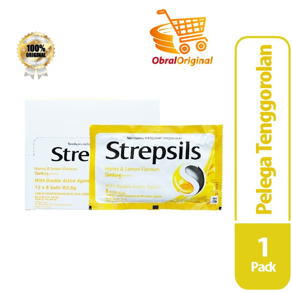 Jual Strepsils Honey Lemon Cart Pack 2X6 /Permen Pelega Tenggorokan ...