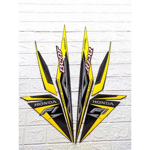 Jual Striping honda beat fi pertama oren putih hitam ping kuning asli ...