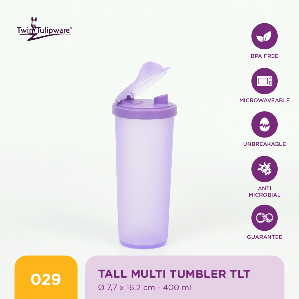 Jual Twin Tulipware Tall Multi Tumbler 400 ML | Shopee Indonesia