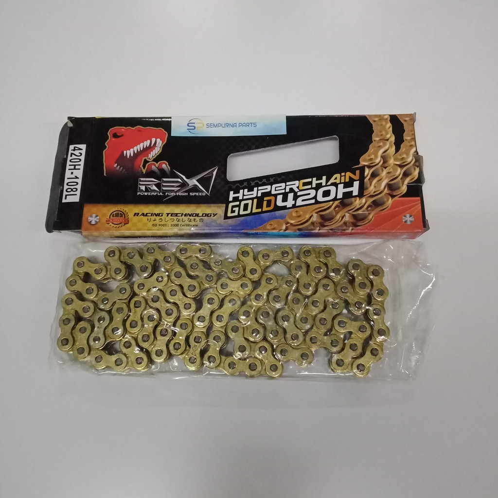 Jual rantai racing gold premium 420h-108l - rex 1 | Shopee Indonesia