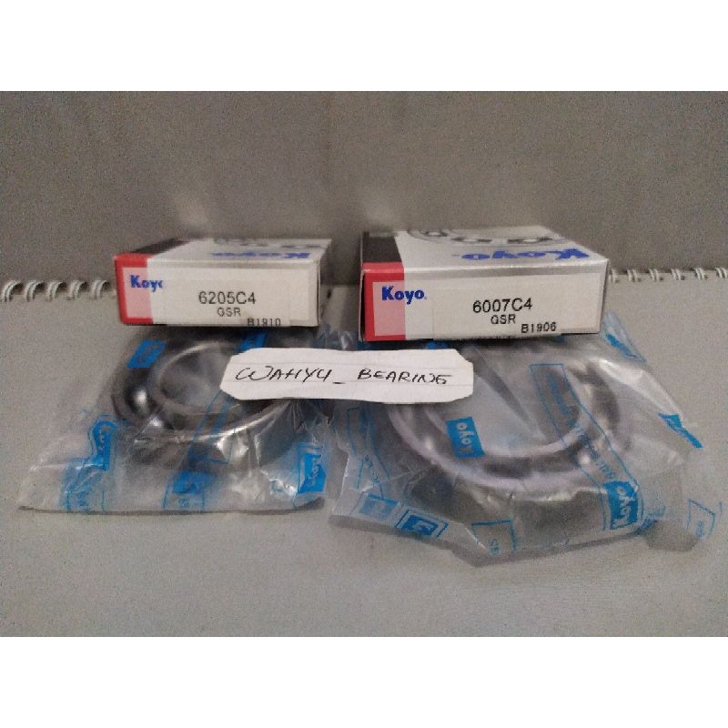 Jual Bearing High Speed 6205 C4 + 6007 C4 Koyo Set Kruk As Beat Shogun Smash Fulset C4 Original ...