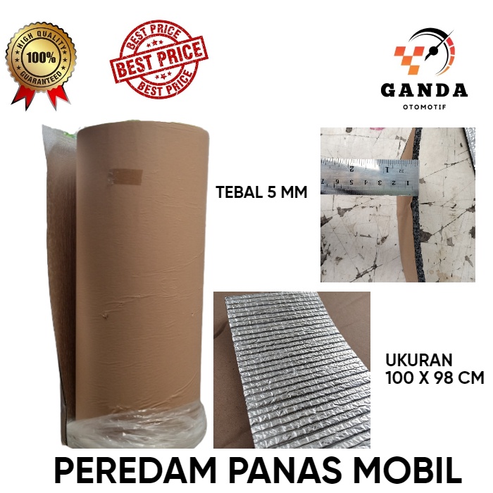 Jual PEREDAM PANAS ALUMINIUM MOBIL TEBAL 5 MM UKURAN 100 X 98 CM ...