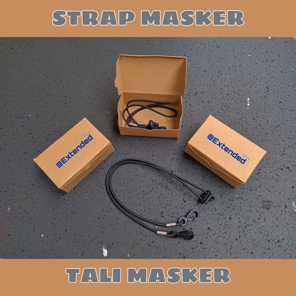 Jual Strap masker pria wanita motif strep masker hijab strap masker ...