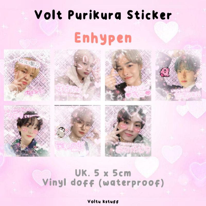 Jual Volt sticker purikura enhypen sellkor Japan freebies mail fanmade ...