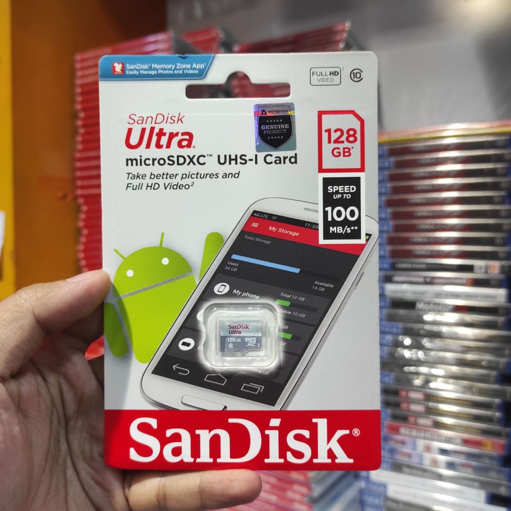 Jual Micro SD MiroSD MicroSDXC SanDisk sdcard sd card Ultra UHS-1 128GB ...