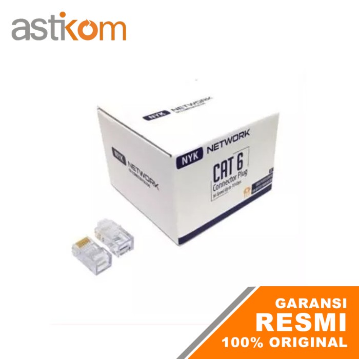 Jual Konektor Lan RJ45 NYK / Connector RJ45 NYK Cat6 Ori 1 BOX | By ...