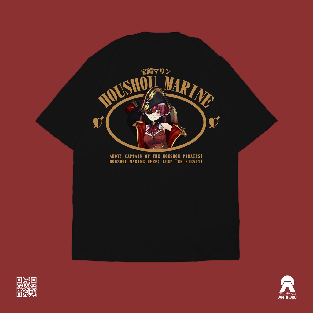 Jual Houshou Marine ch AHOY Senchou Hololive Fantasy Holo JP Kaos Anime ...