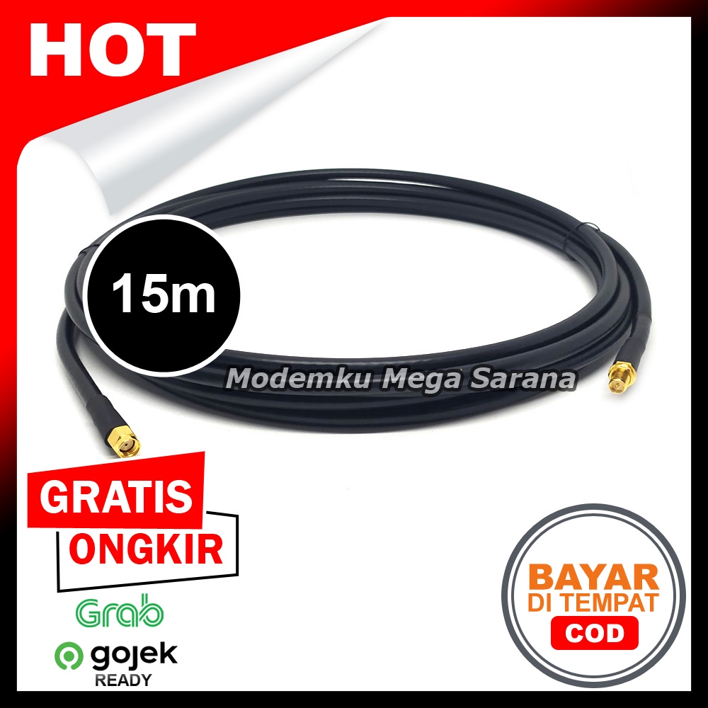 Jual Kabel RG6 + Konektor untuk Antena Yagi panjang 15 meter | Shopee ...