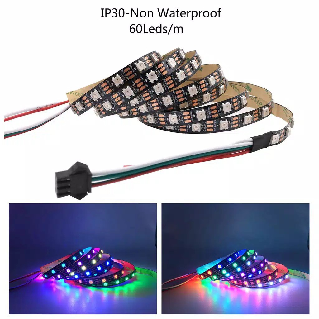 Jual LED Strip WS2812B 5050 RGB Strip Light | Shopee Indonesia