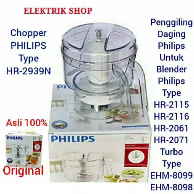 Jual CHOPPER PHILIPS ORIGINAL / CHOPPER PENGGILING DAGING PHILIPS ...
