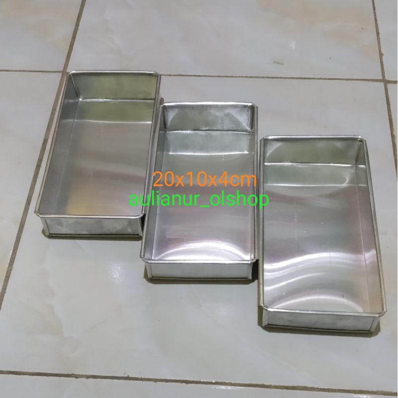 Jual loyang kue 20x10 / loyang persegi 20x10 / loyang brownies 20x10 ...