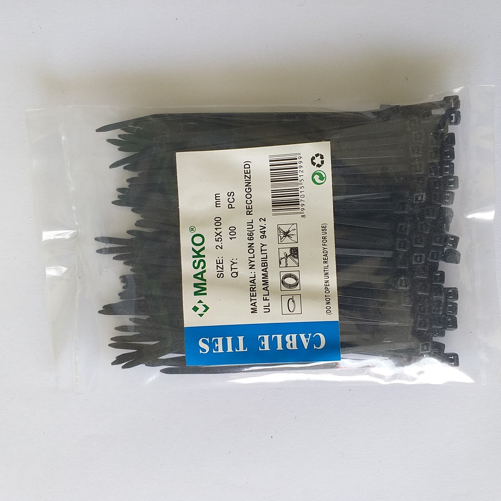 Jual Kabel Ties 10 Cm Kabel Tis 2 5x100mm ISI 100 PCS Masko Shopee