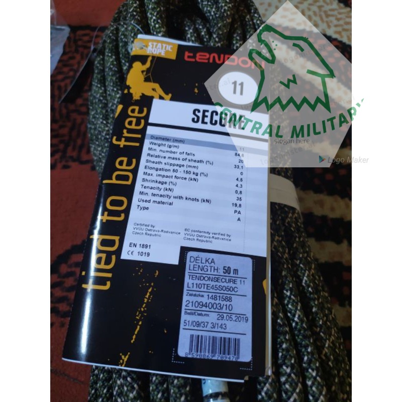 Jual Tali Karmantel Carmantle Statis Tendon Secure 11mm x 50 Meter ...