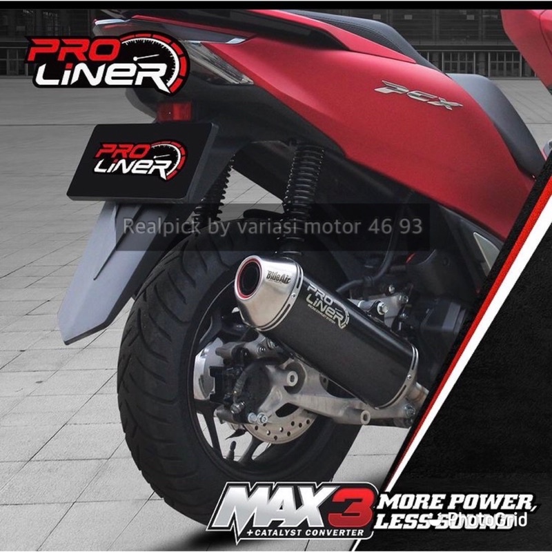 Jual knalpot racing pcx 160 knalpot pcx 160 original proliner max3 ...