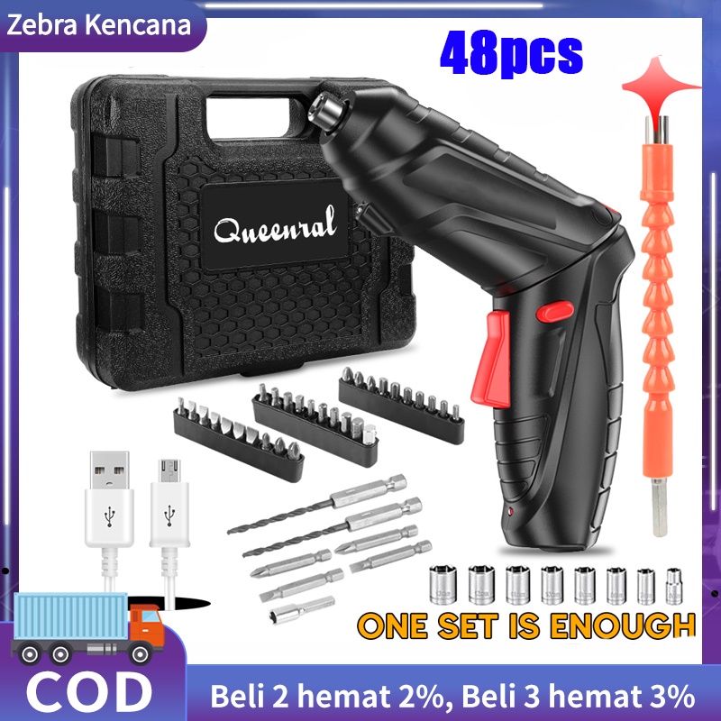 Jual Obeng Listrik Set Cordless Screwdriver 4.2 V - Mesin Bor Obeng ...