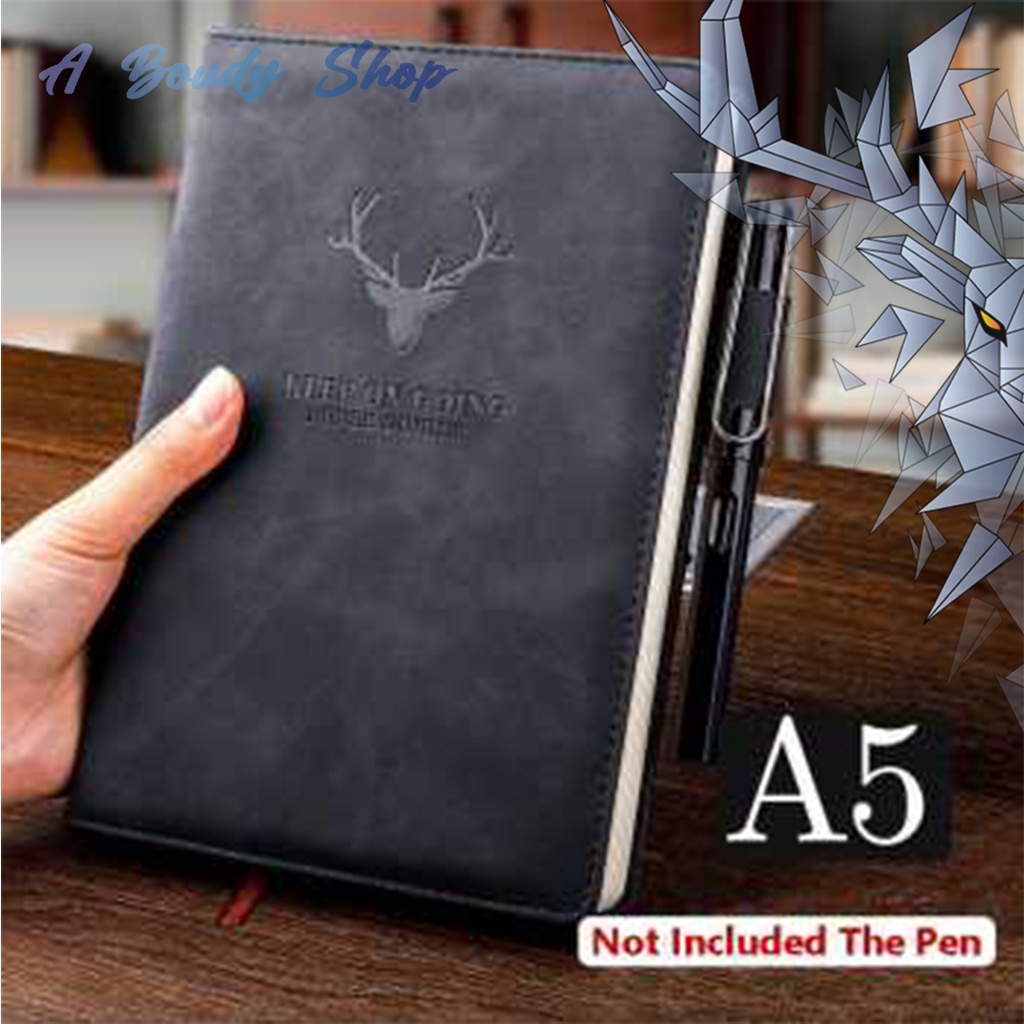 Jual Buku Catatan Kerja Notebooks Cover Kulit Sintetis Ukuran Kertas A5 ...