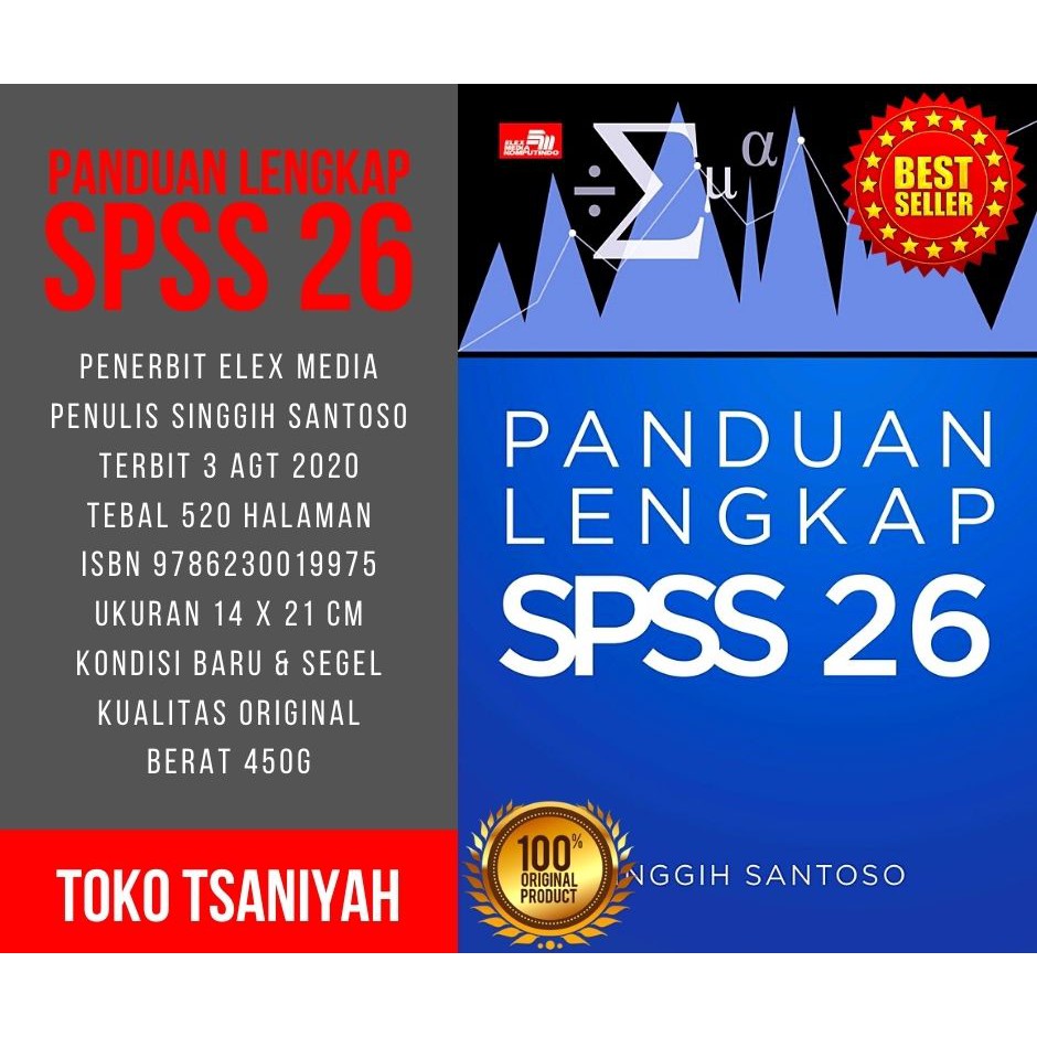 Jual Buku Statistik Panduan Lengkap SPSS 26 Singgih Santoso Buku Statistika Buku Komputer ...
