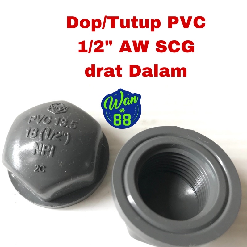Jual Dop/ Tutup Drat Dalam PVC 1/2” AW SCG | Shopee Indonesia