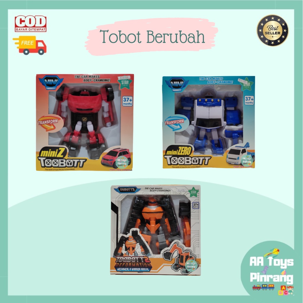 Jual MAINAN ANAK ROBOT BERUBAH JADI MOBIL TOBBOT | Shopee Indonesia