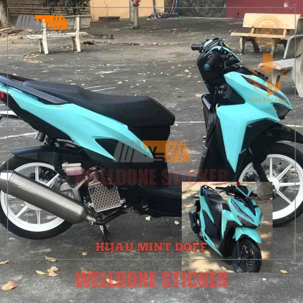 Jual Stiker skotlet motor/mobil warna hijau mint doff merk profik 100% ...