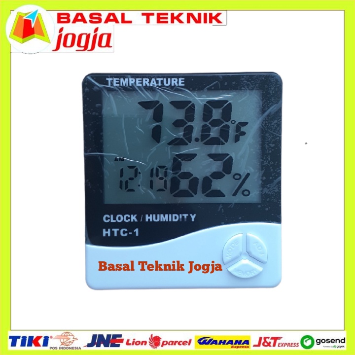 Jual HTC-1 Digital Temperature Humidity Meter + Clock indoor | Shopee ...
