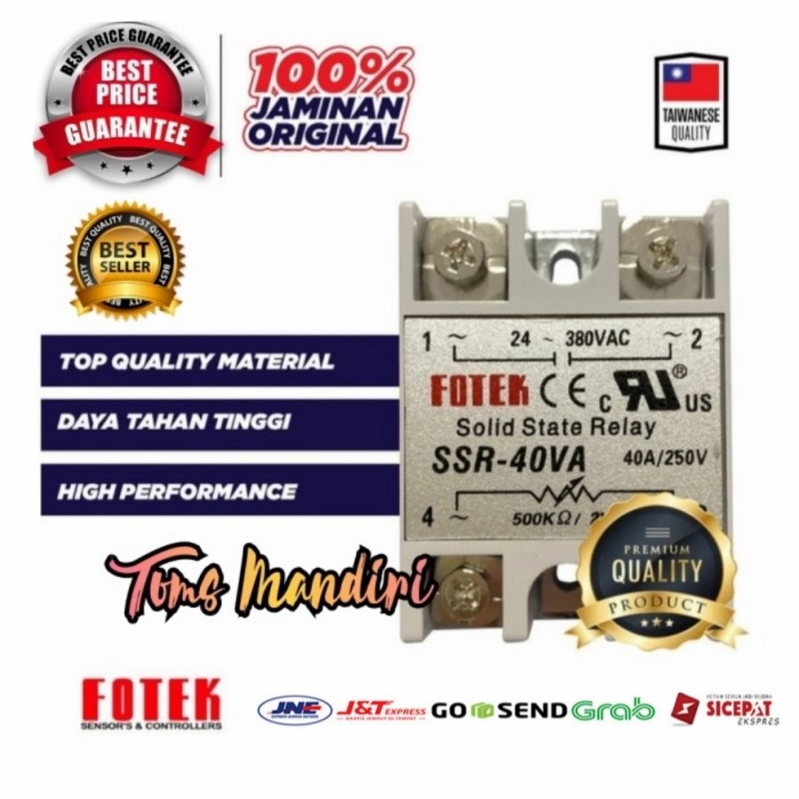 Jual Solid State Relay Fotek SSR-40 VA / SSR 40 VA 40 Amper | Shopee ...